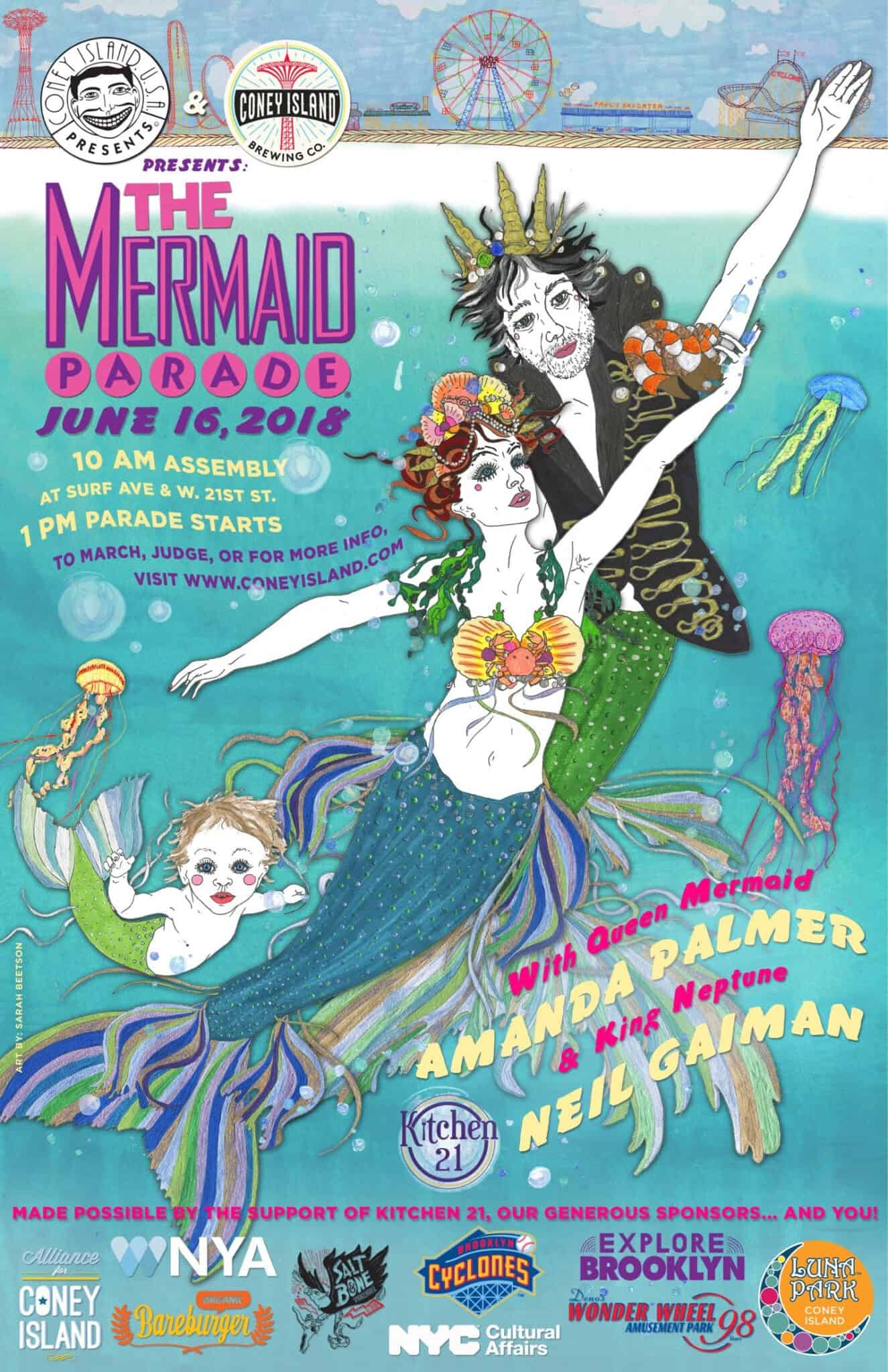 Mermaid Parade Poster - Sarah Beetson